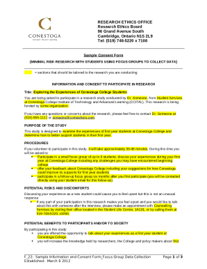 Focus Group Consent Suggested at Doc Template | pdfFiller