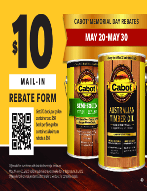 Fillable Online REBATE FORM Fax Email Print - pdfFiller