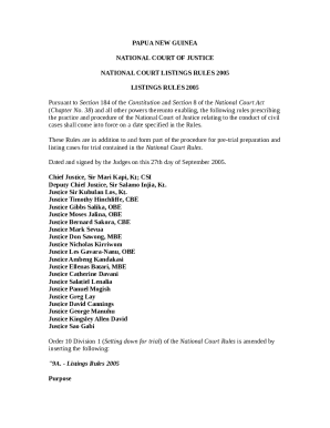 Case Law - Papua New Guinea Law - Library Guides Doc Template | pdfFiller