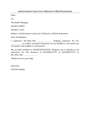 Fillable Online Authorization Letter Samples for Bank - Word Templates ...