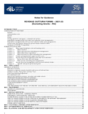 Fillable Online ro - revenue outturn suite of forms - GOV.UK Fax Email ...