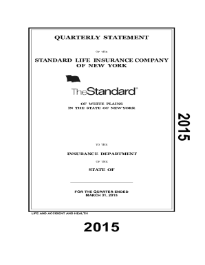 Fillable Online standard life insurance company of new york Fax Email ...