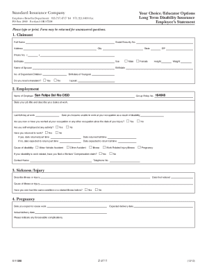 Fillable Online State of Iowa Long Term Disability Benefits Claim ...