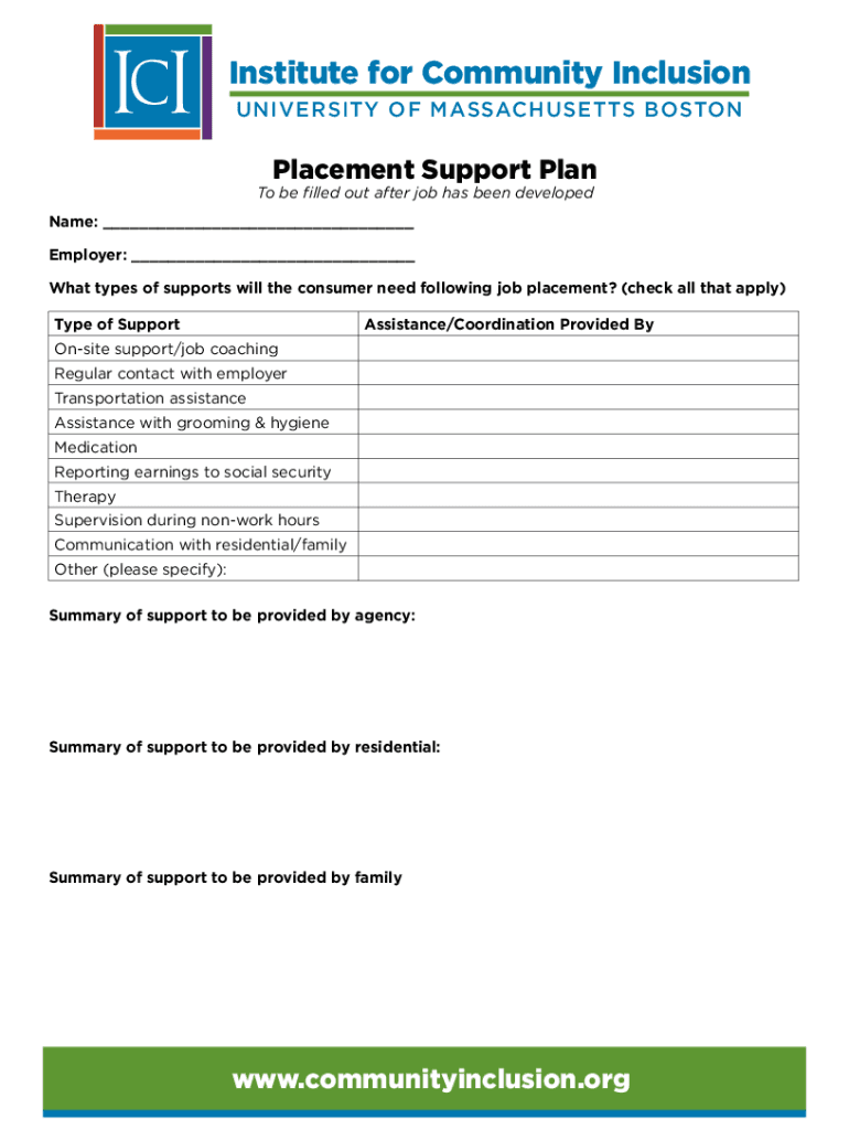 Fillable Online - ICI Employment Services - Institute for Community ...