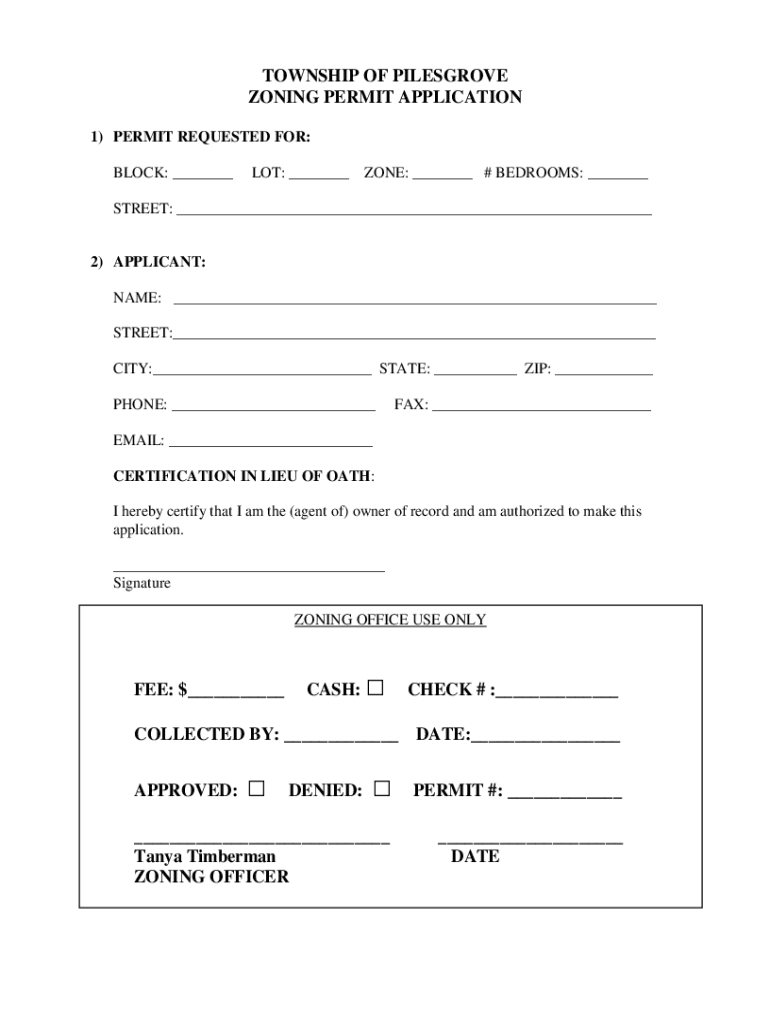 Fillable Online INSTRUCTIONS FOR ZONING/SIGN PERMIT APPLICATION Fax Email Print - pdfFiller