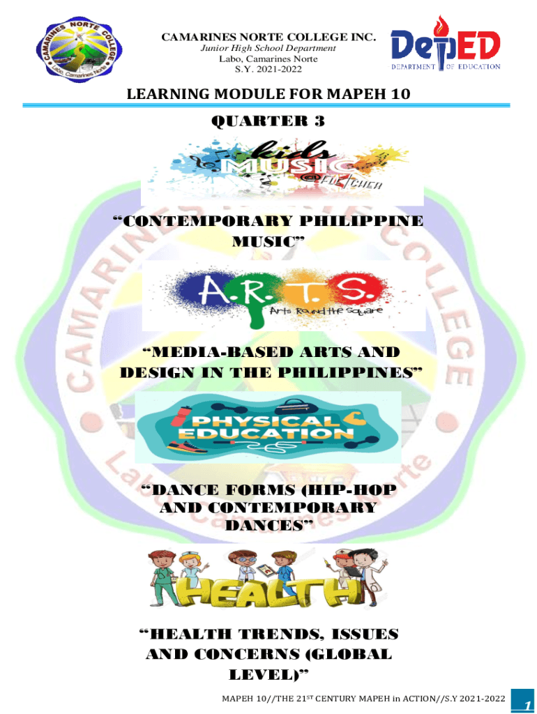 Fillable Online 3rd-Quarter-Activity-Sheet-MAPEH-10-Quarter-3-Week-2 (1 ...