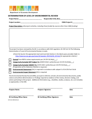 Fillable Online ded mo CDBG Environmental Review Trainer Guide - HUD ...