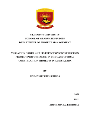 Fillable Online variation order and its effect on construction project ...