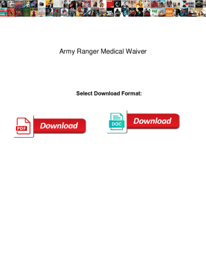 Fillable Online Army Ranger Medical Waiver. Army Ranger Medical Waiver ...