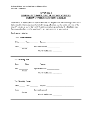 Fillable Online 12+ Church Facility Use Policy Templates in PDFDOC Fax ...