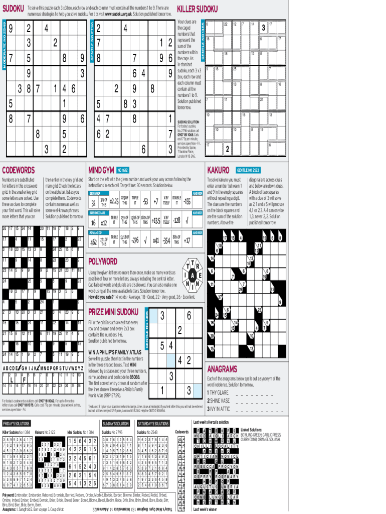 Fillable Online Sudoku: Fill in the grid so that every horizontal row ... - EMBIBE Fax Email ...