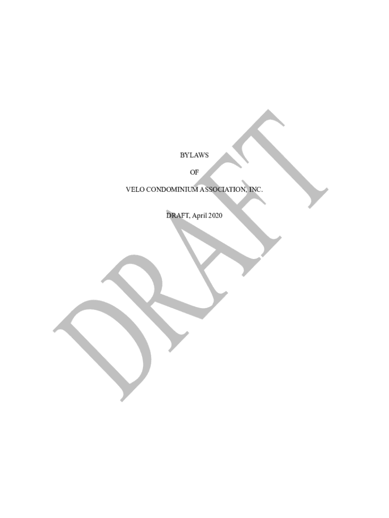 Fillable Online Sample ByLaws for a Condo Association or HOA Fax Email ...