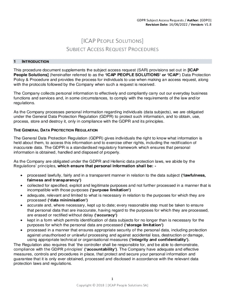 Fillable Online Subject Access Request (SAR) procedure - NHS Shetland Fax Email Print - pdfFiller