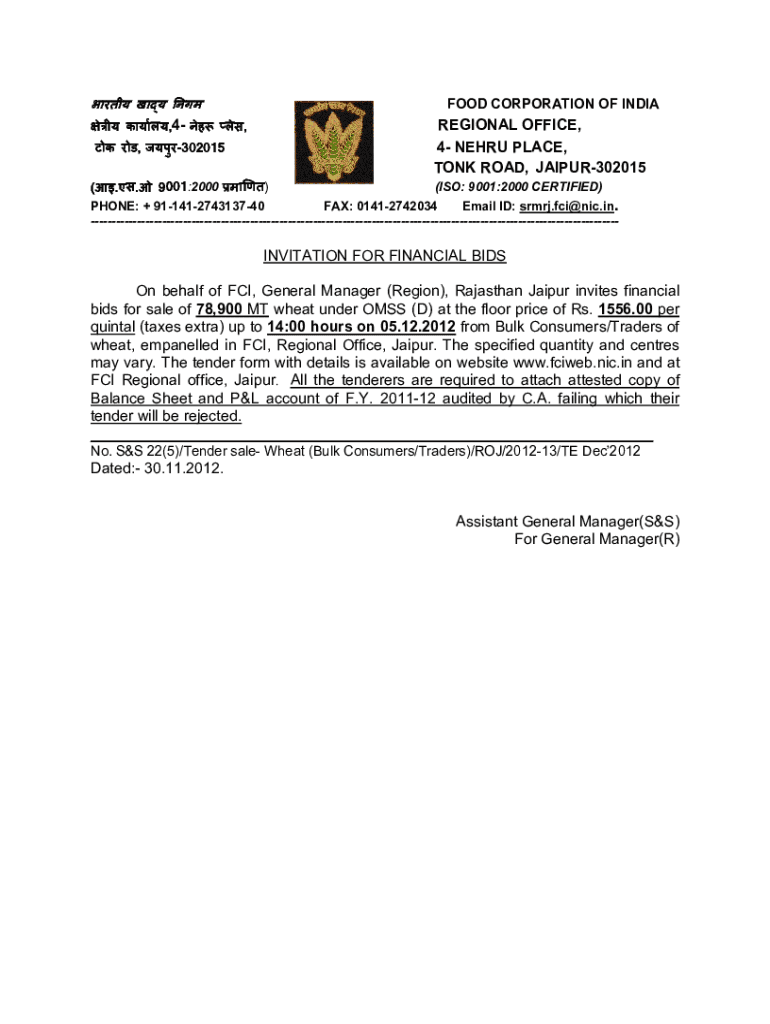 Fillable Online fci gov Latest News, Videos and Photos of Food ...