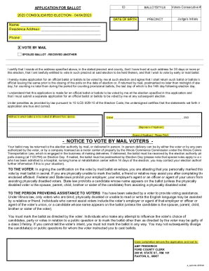 Fillable Online fordcounty illinois Chapter 7: ABSENTEE VOTING - Ohio Secretary of State Fax ...