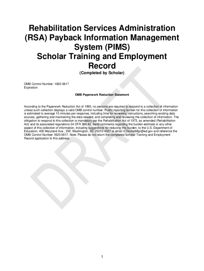 Fillable Online Rehabilitation Services Administration (RSA) Annual Payback ... Fax Email Print ...
