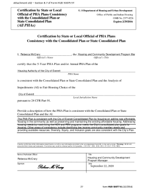 Fillable Online 5-Year PHA Plan (for All PHAs) - Delta Housing ...