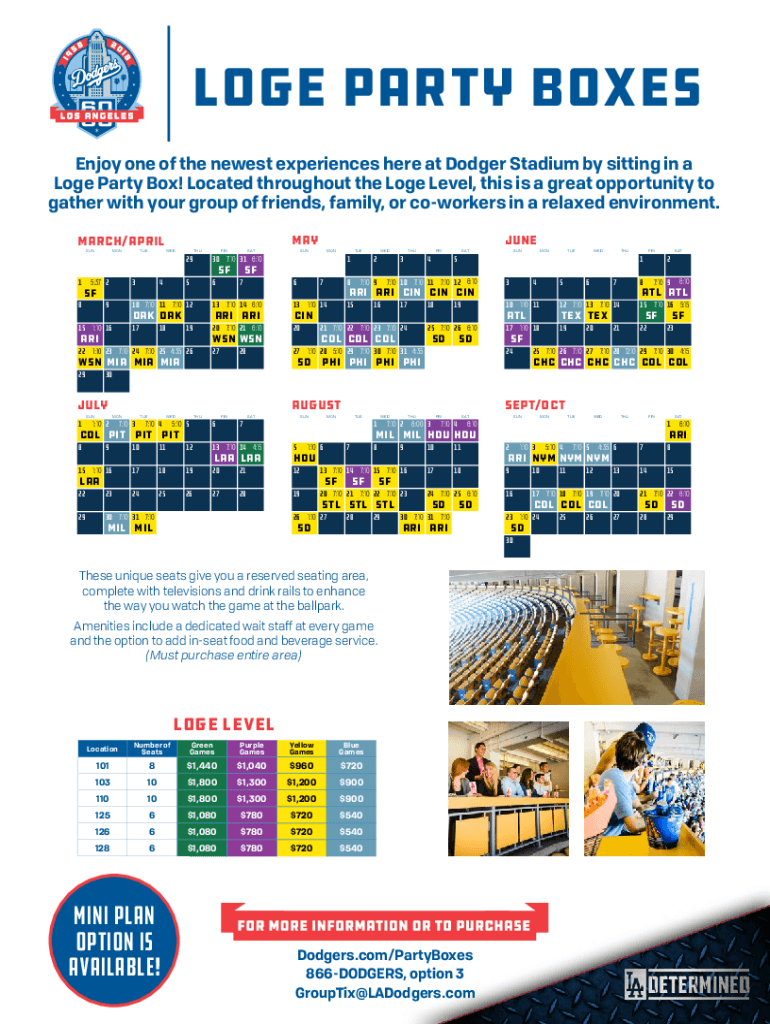 Fillable Online Dodger Stadium's newest and best kept secret - Think ...