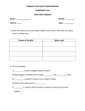 Fillable Online INSTRUCTIONS for holiday home work and worksheets ...