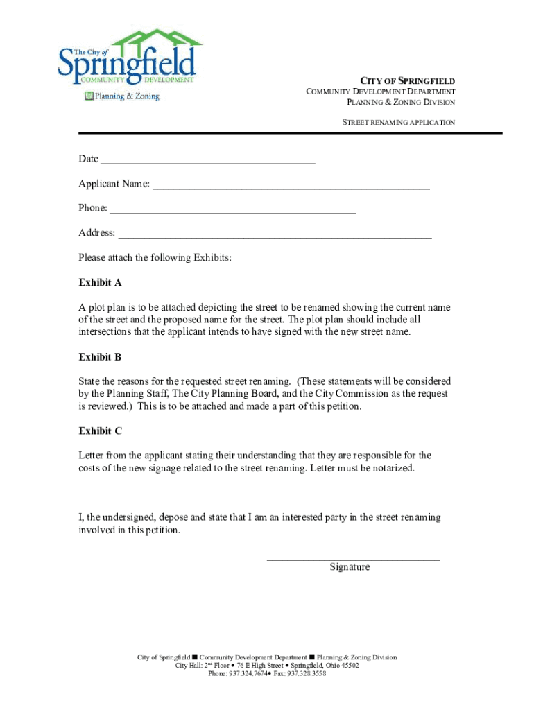 Fillable Online Planning Department - Rural Municipality of Springfield ...