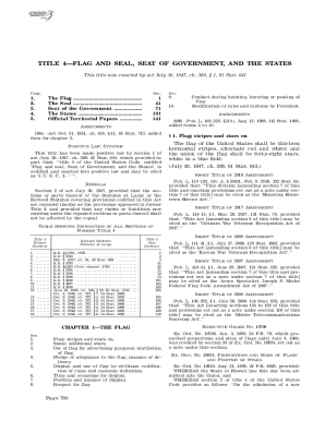 Fillable Online U.S.C. Title 4 - FLAG AND SEAL, SEAT OF ... - GovInfo ...