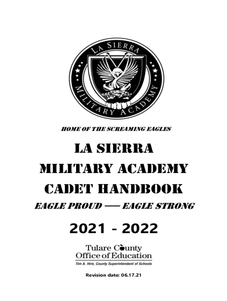 Fillable Online La Sierra Military Academy Cadet Handbook 2021 - 2022 Fax Email Print - pdfFiller