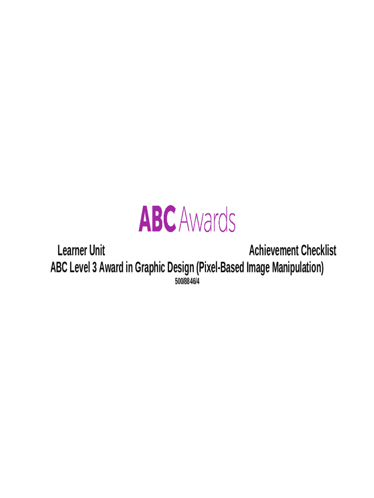 Learner Unit Achievement Checklist ABC Level 2 Certificate in ... Doc ...