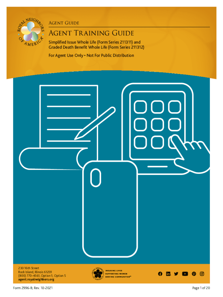 Fillable Online Royal Neighbors SIWL-GDB Field Guide, For Agent Use ...