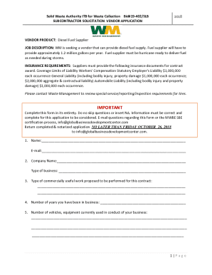 Fillable Online Solid Waste Authority ITB for Waste Collection Bid#19 ...