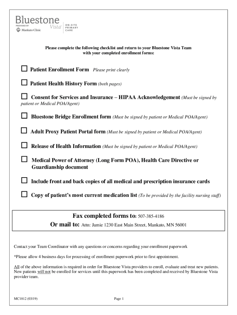 Fillable Online Fax completed forms to: 507-385-4186 - Mankato Clinic ...