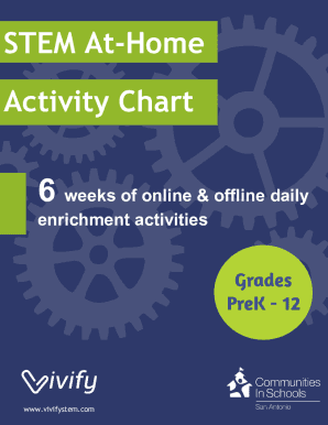 Fillable Online At-Home STEM Activity Calendar: 6 Weeks of Daily ...