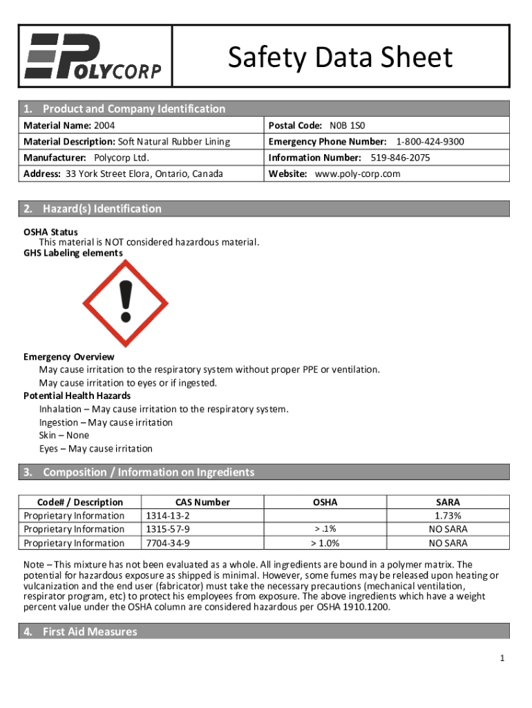 Fillable Online TECHNICAL DATA SHEET SOFT NATURAL RUBBER LININGS Fax Email Print - pdfFiller