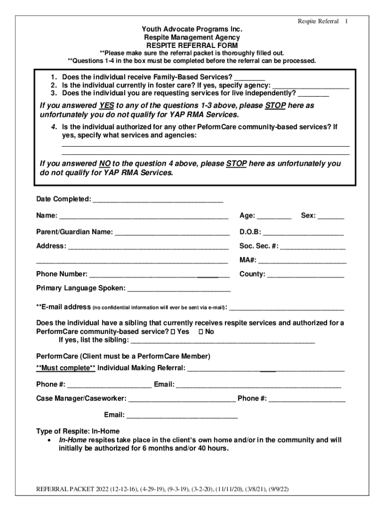 Fillable Online Respite Information Sheet - Pathways, Inc. Fax Email ...