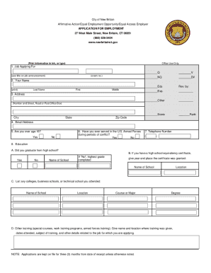 Fillable Online Affirmative Action/Equal Employment Opportunity/Equal Access Employer Fax Email ...