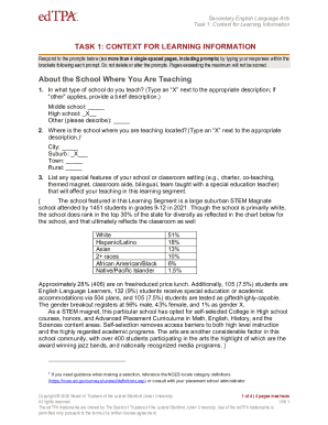 Fillable Online TASK 1- Context For Learning Information.docx - Course Hero Fax Email Print ...