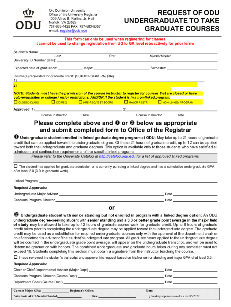 Fillable Online Certificate Program Notification - Old Dominion ...