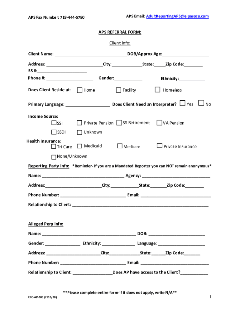 Fillable Online Fact Sheet: Adult Protective Services, What You Must Know Fax Email Print ...