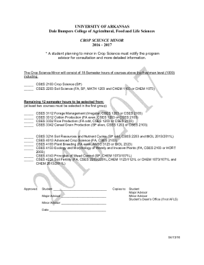 Fillable Online bumperscollege uark University of Arkansas, Dale Bumpers College of Agricultural ...