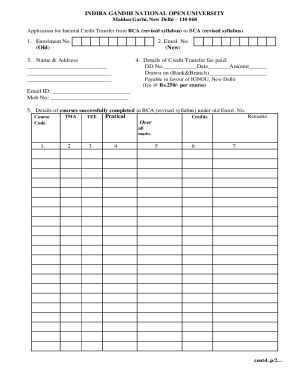 Fillable Online mba ind Indira Gandhi National Open University(IGNOU ...
