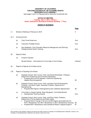 Fillable Online senate ucsd Representative Assembly-Schedule - Academic ...
