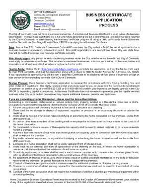 Fillable Online BUSINESS CERTIFICATE APPLICATION PROCESS Fax Email ...