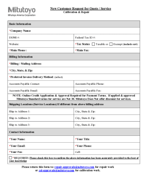 Fillable Online Calibration Quote Request Form - Applied Technical ...