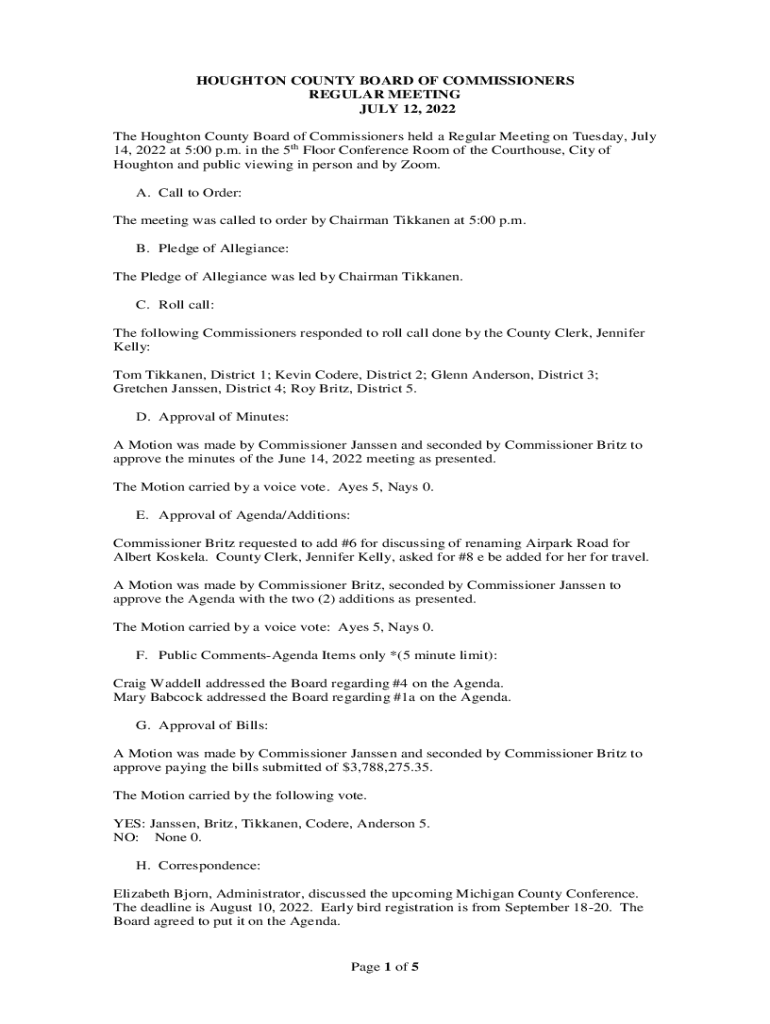 Fillable Online Houghton and public viewing in person and by Zoom Fax Email Print - pdfFiller