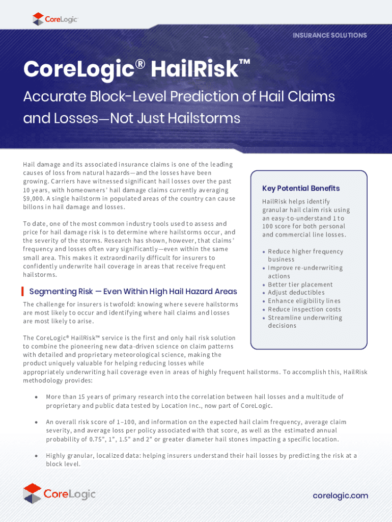 Fillable Online What the Hail is Going on This Spring? - CoreLogic Fax ...