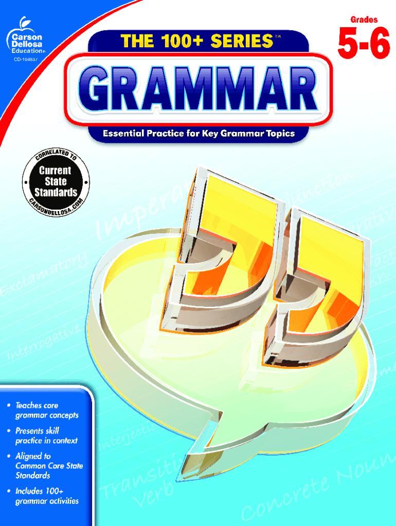 Fillable Online Carson-Dellosa The 100+ Series Grammar Book for Grades ...