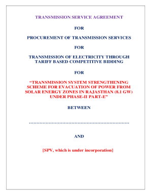 Fillable Online Transmission Service Agreement - PFC Consulting Limited ...
