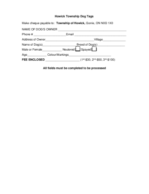 Fillable Online dog-tag-form-fillable.pdf - Township of Howick Fax ...
