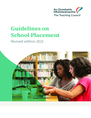 Fillable Online Guidelines on School PlacementTeaching Council Fax ...