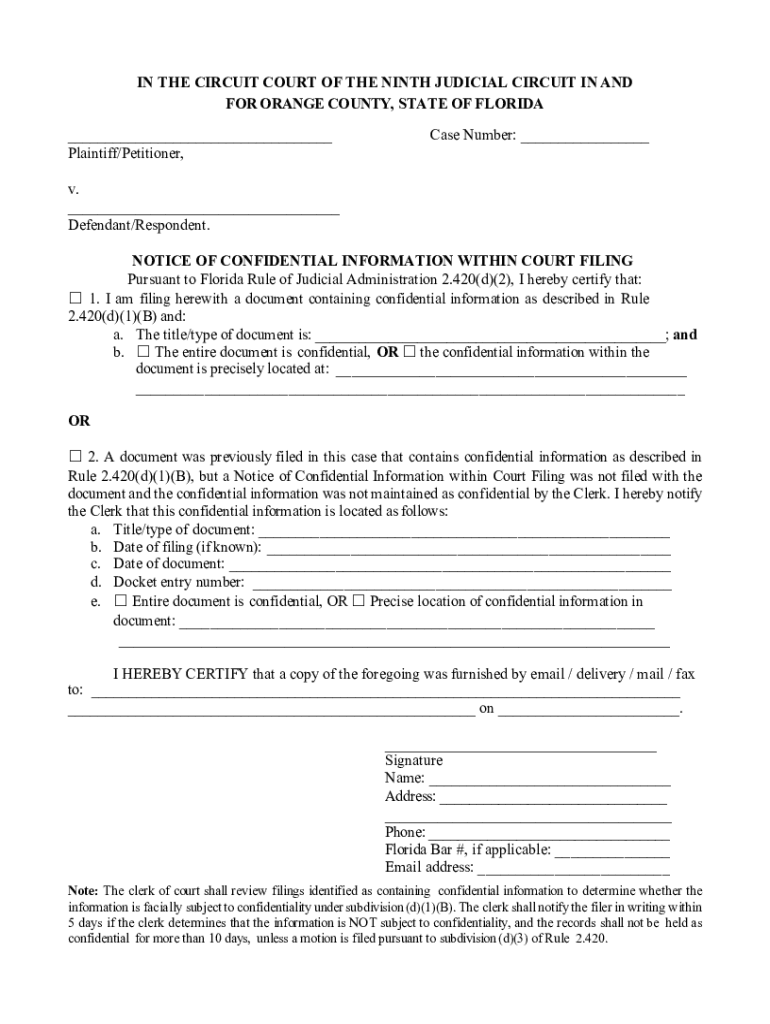 Fillable Online Know Before You File - Attorney Training: Rule 2.420 Fax Email Print - pdfFiller