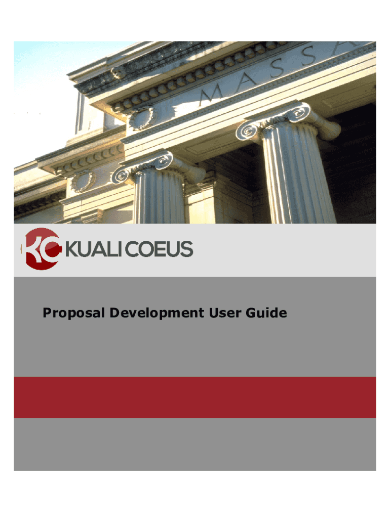 Fillable Online kc mit KC Proposal Development User Guide Fax Email Print - pdfFiller